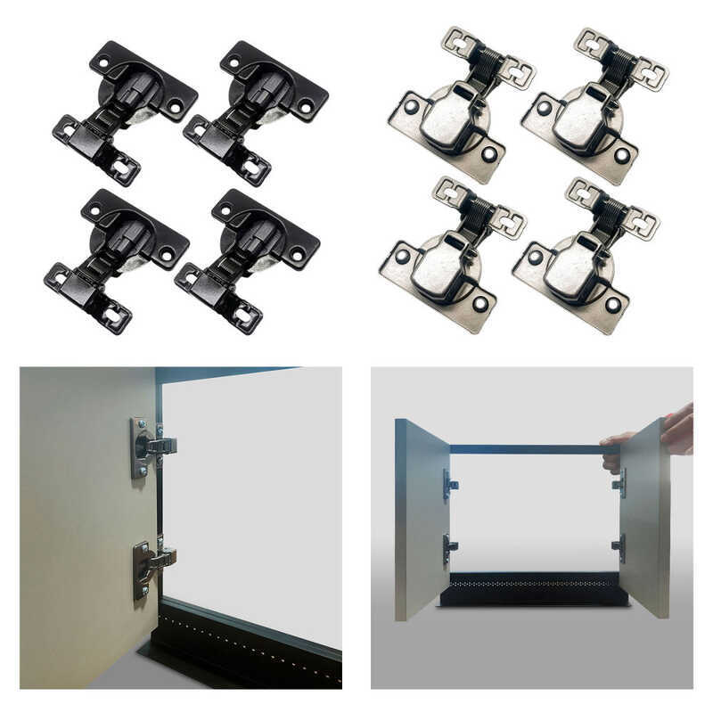 4Pcs Self Closing Door Hinges Furniture Hardwares Connector Soft ...