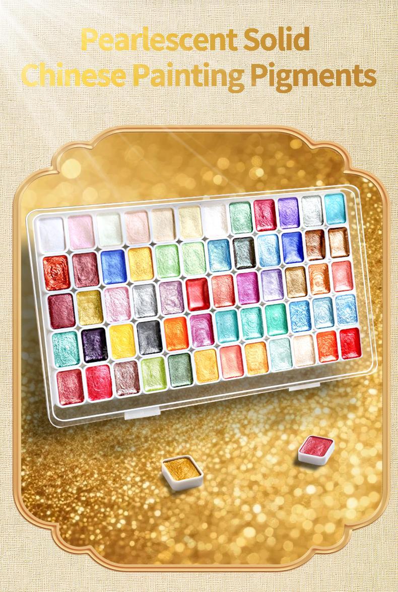 Angel Mark 180 Colors Solid Pigment Pearlescent Set for Art Painting ...