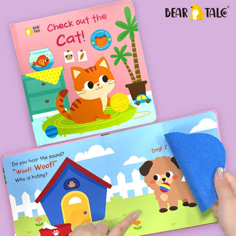BEAR TALE English Enlightenment Fun Touch Flip Book Early Childhood ...