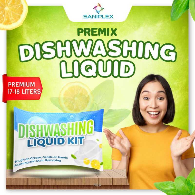Saniplex Premium Premix Dishwashing Liquid Formula Kit 17 Liters Yield ...