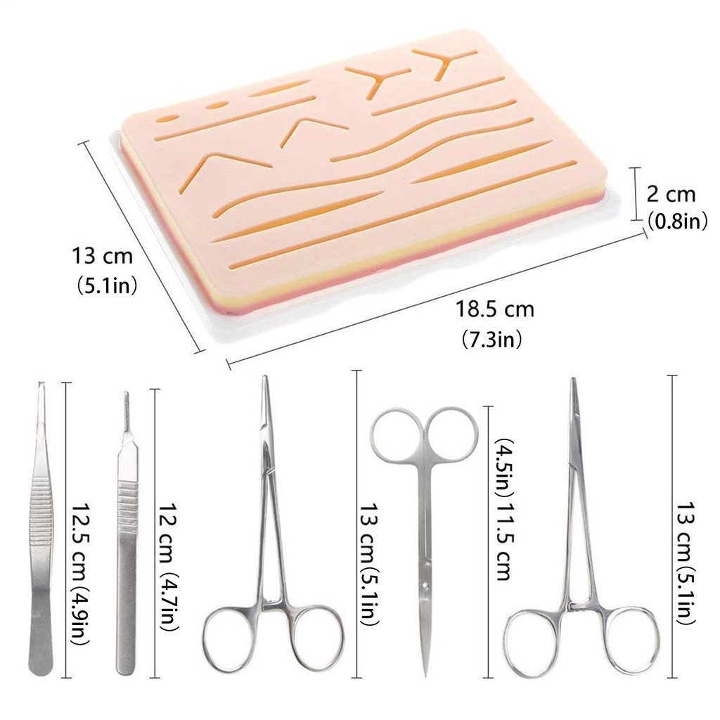 Reeopee Suture Kit Surgical Suture Practice Pad Suture Pad Training ...