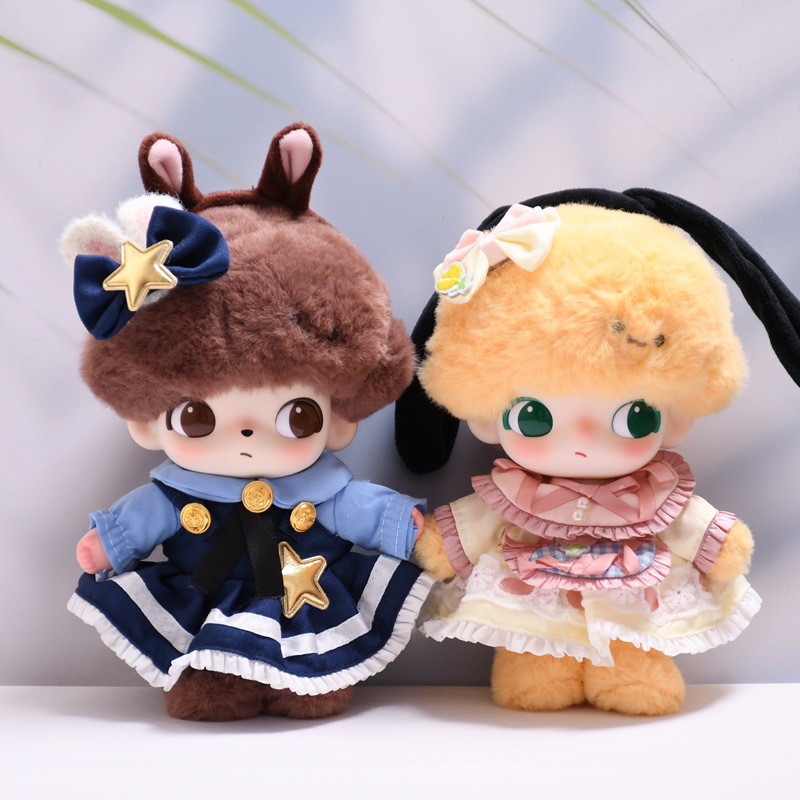 Suitable DIMOO Furry pendant clothes outfit 15-17cm doll Cowboy strap ...