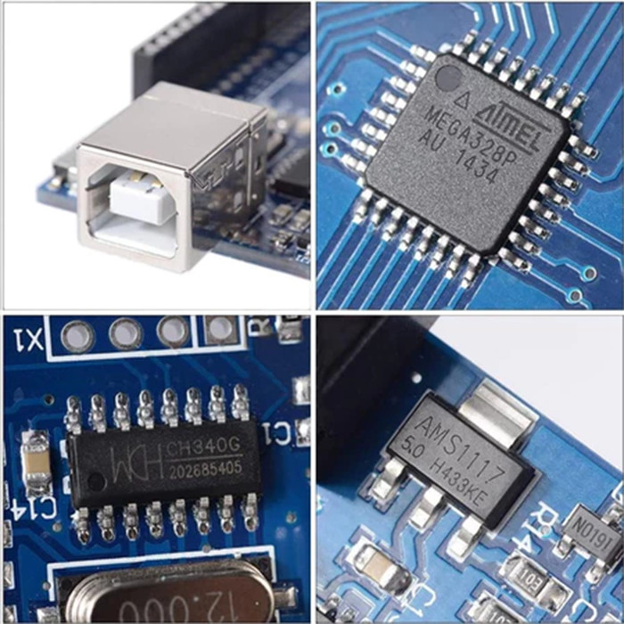 One set UNO R3 CH340G+MEGA328P Chip 16Mhz For Arduino UNO R3 ...