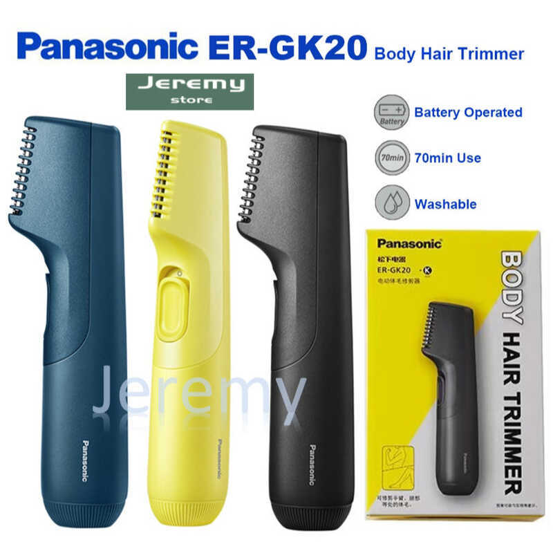 Panasonic Er-Gk20 Body Hair Trimmer Mens Grooming Shaver Battery ...