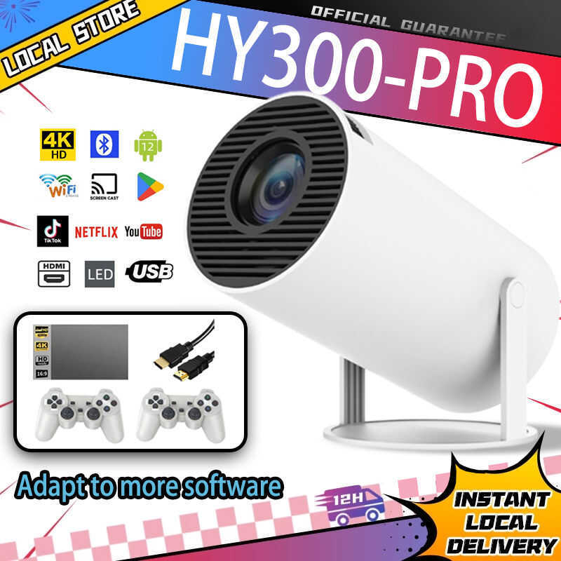 HY Smart Projector Ultra HD Portable Mini Wifi BT Android Wireless ...