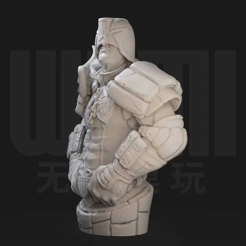 100mm High 1/10 Resin Figure Model Kit Fantasy Miniature Judge Dredd ...