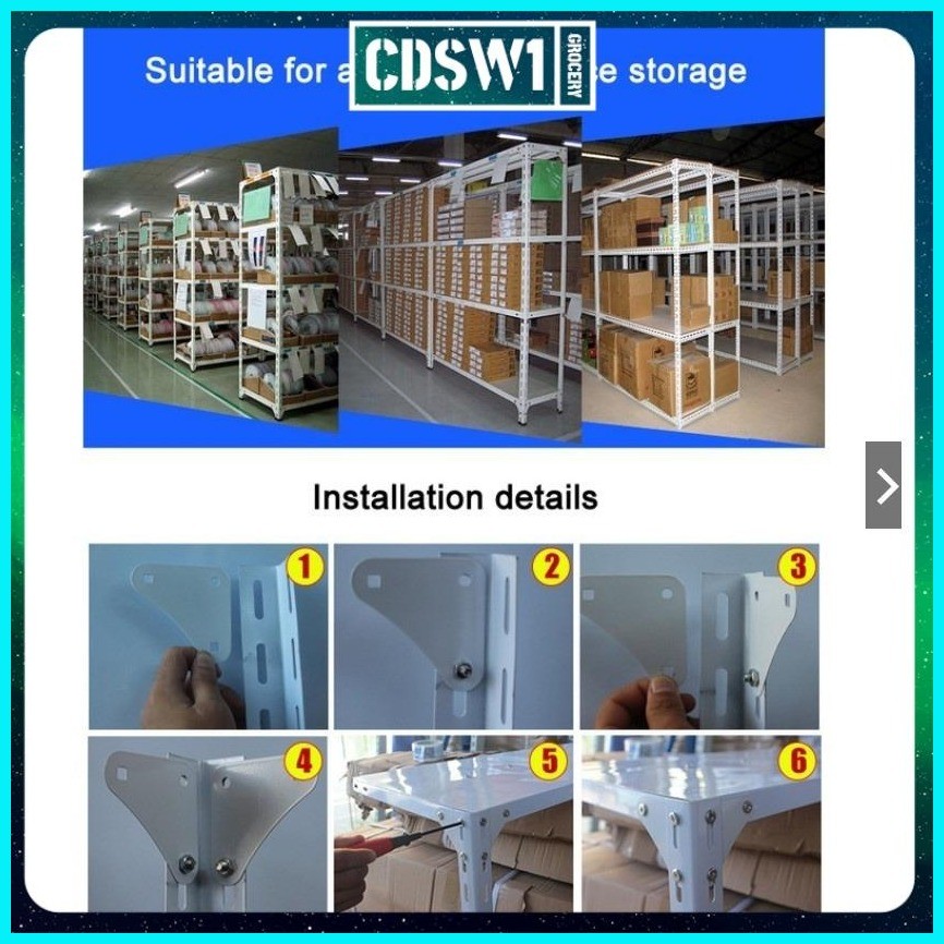 CCHSJ All Metal Rack Angle Steel Rack Adjust Height Big Goods Shelves ...