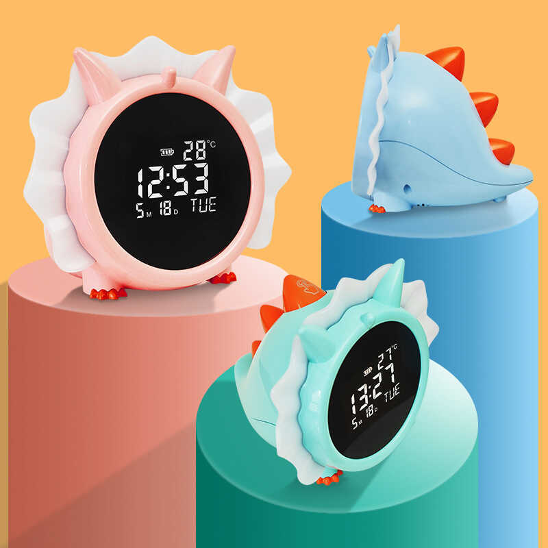 LED Dinosaur New Clock Electronic Clock Small Alarm Clock Student ...