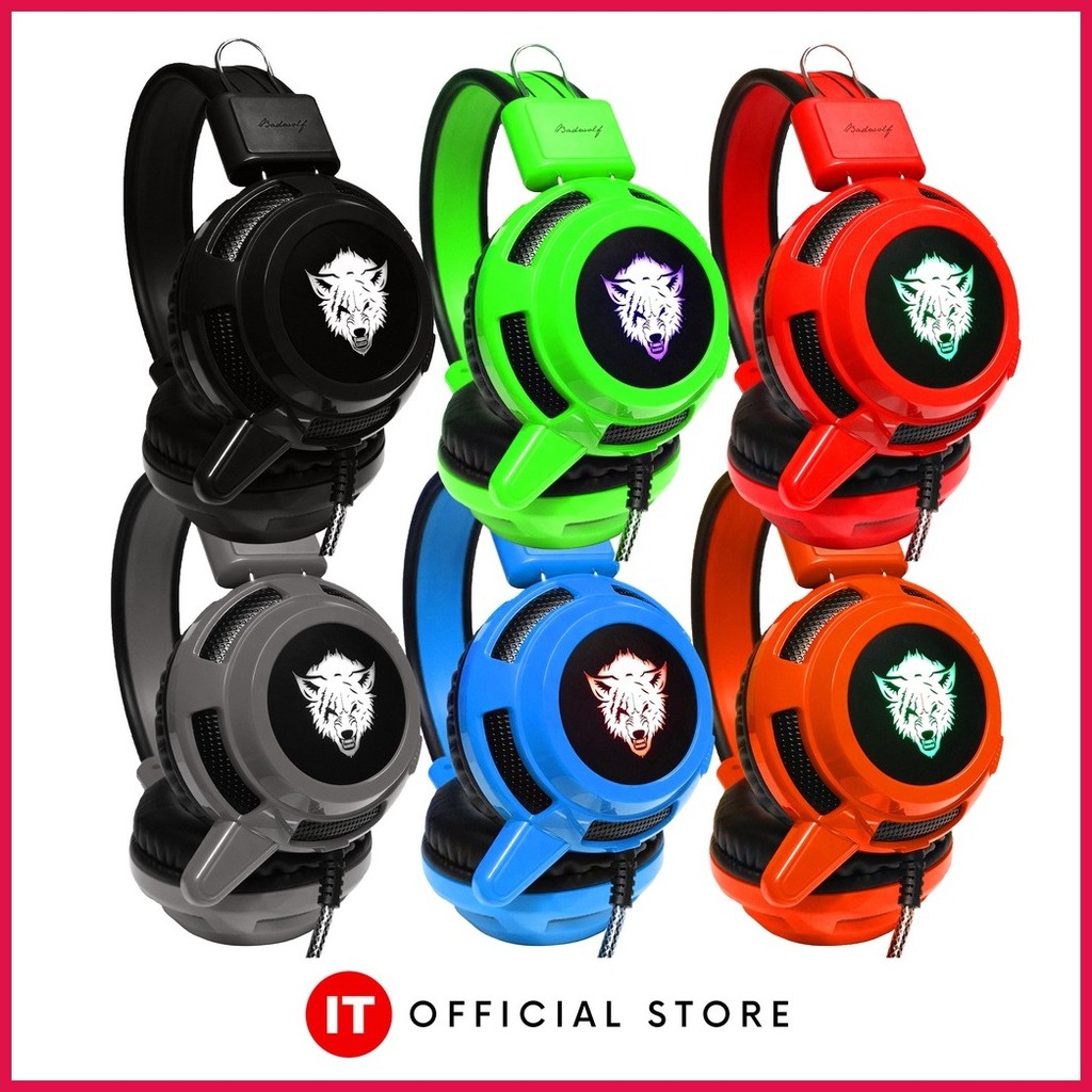 ☪ ๑ Badwolf Stereo Gaming Headset With Mic - Original Led For Pc Laptop ...
