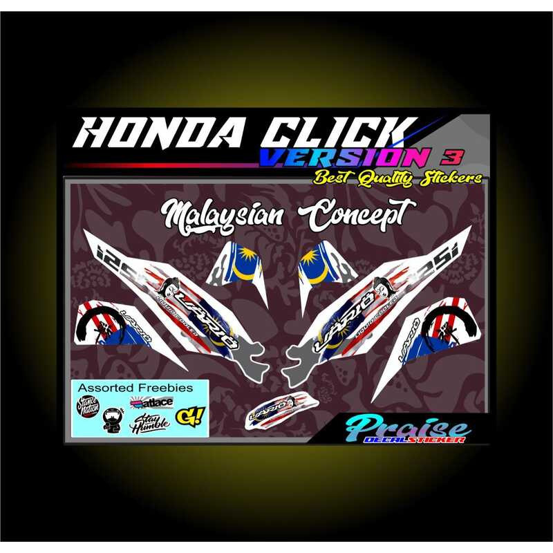 Honda Click 125I Version 3 Stock Decals/Sticker - Malaysian Concept ...