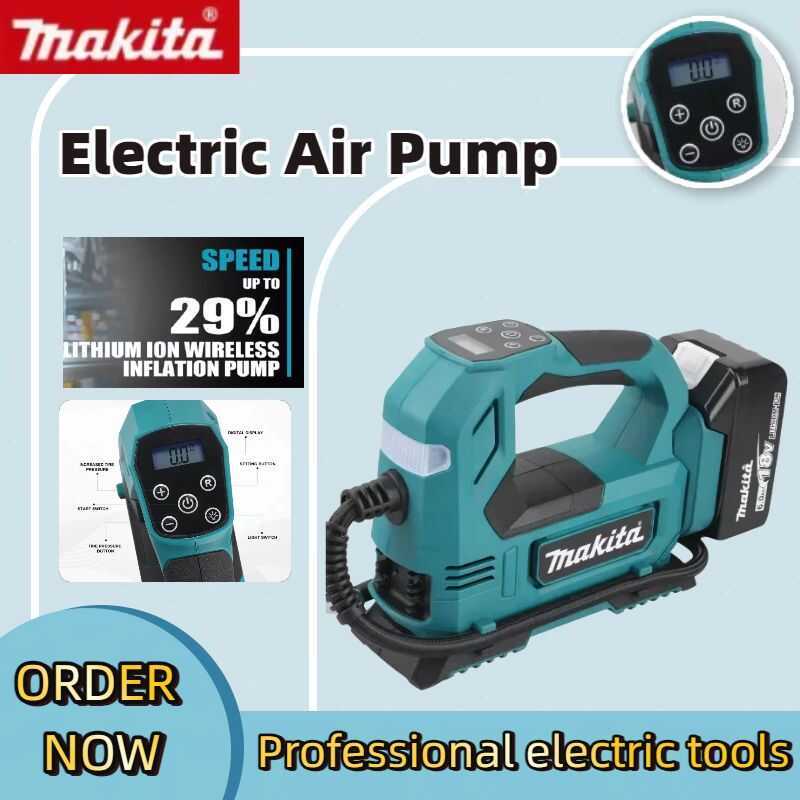 Makita Cordless Portable Tire Inflator With Digital Display Screen For ...