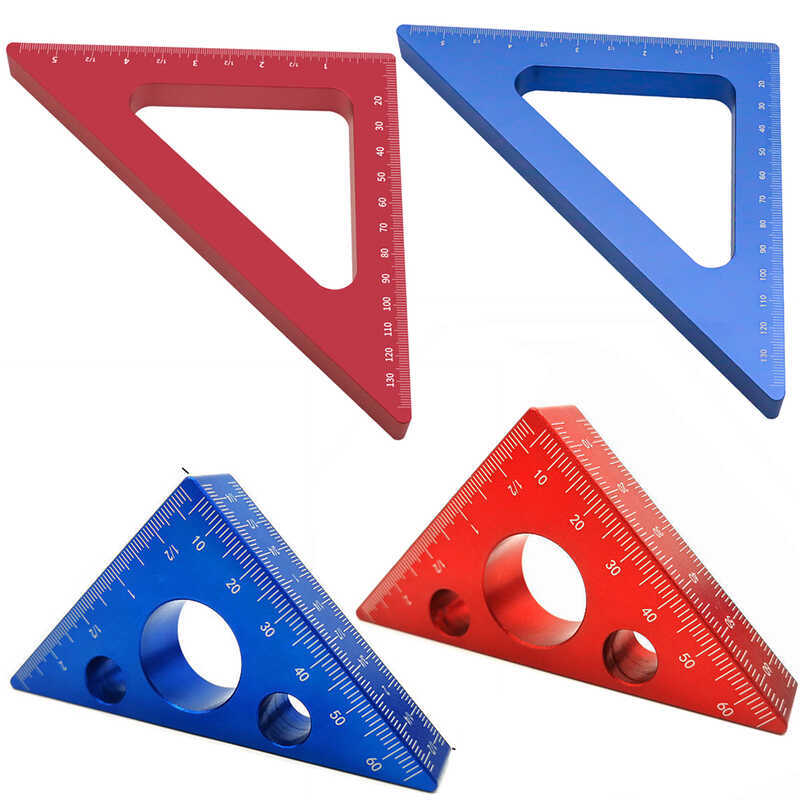 Height Gauge Carpenter Right Angle Triangle Ruler Inch Metric Scale ...