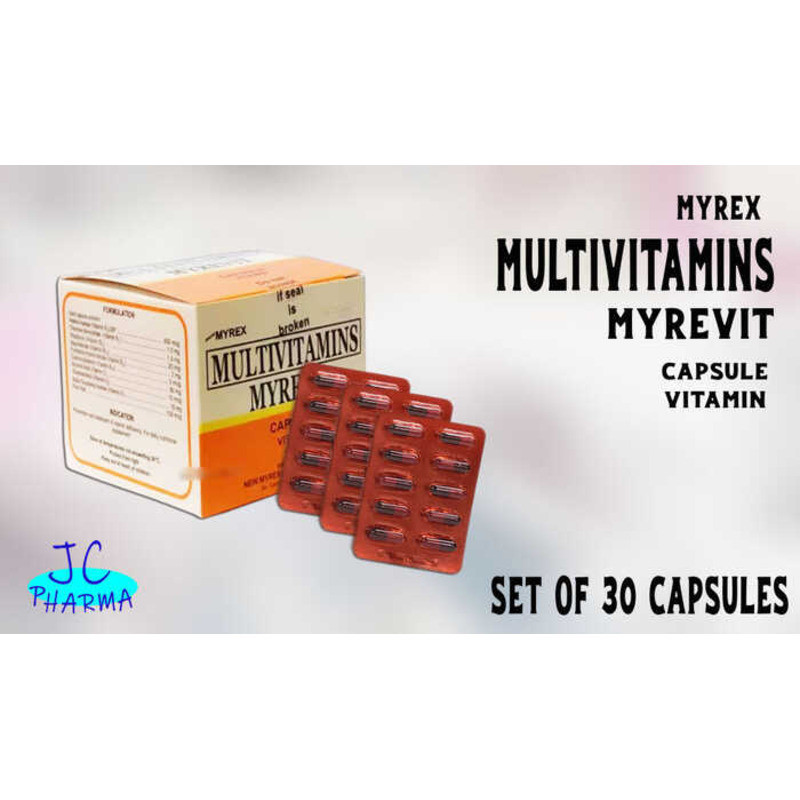 Myrex Authentic Myrevit Multivitamins Capsule Vitamin Set Of 30 ...