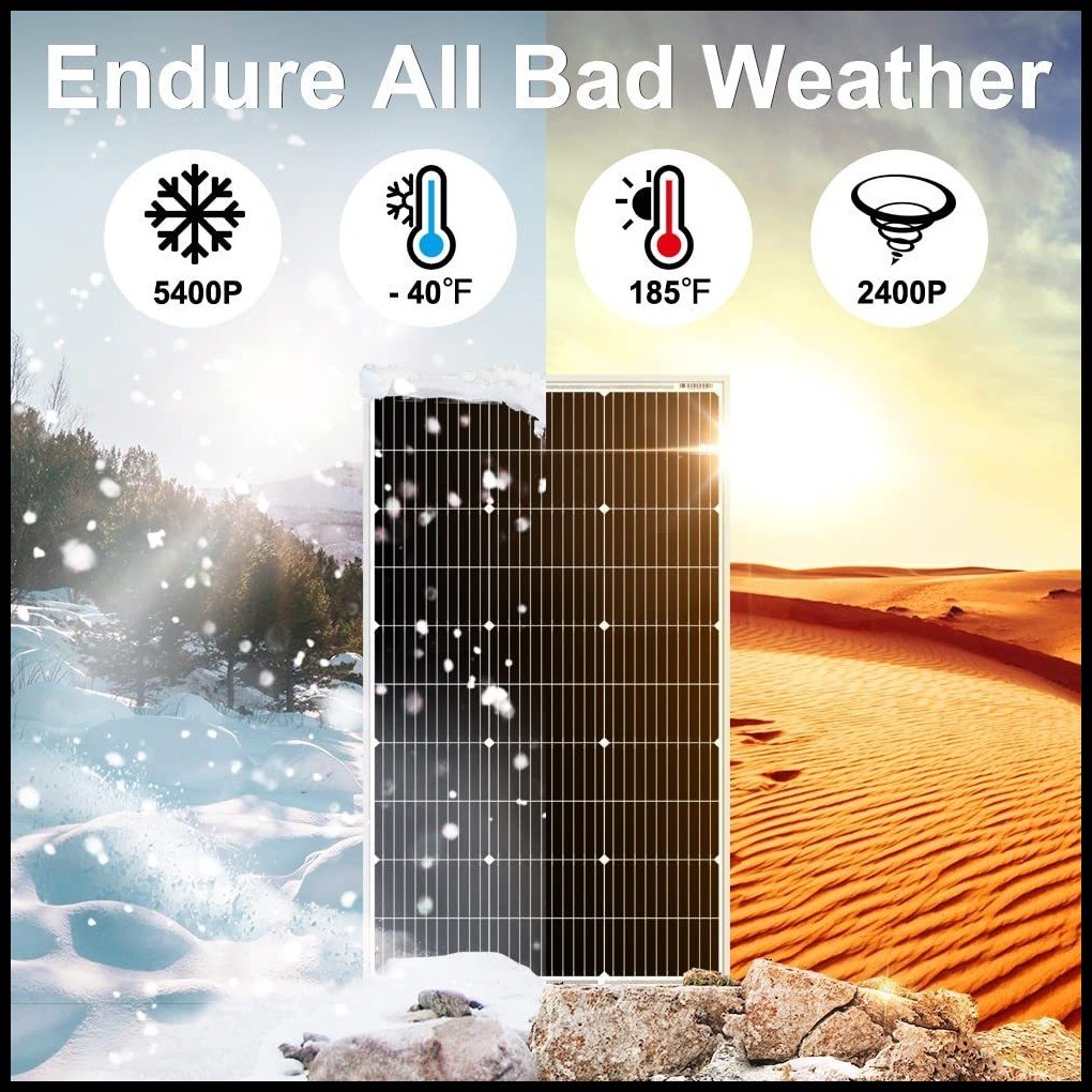 [Sunpower Max ] Solar Panel 100 Watts 18V Waterproof Photovoltaic ...