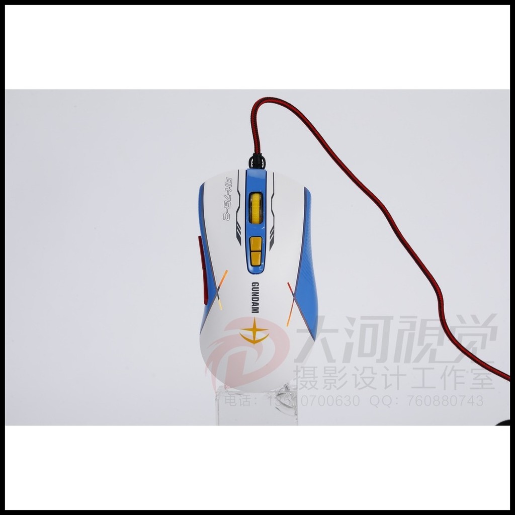 ๑ Zeus x Gundam ( GD-001 ) RGB LED Wired Gaming Mouse RGB Backlit ...