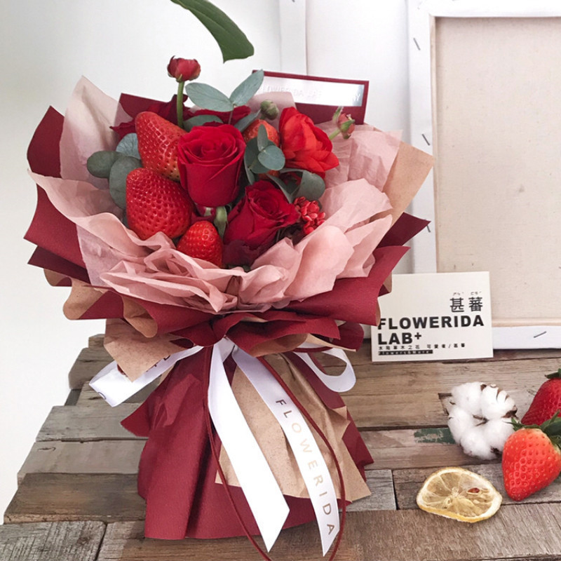 Flower Wrapping Matte Frosted Jelly Color Flower Wrapping Paper with ...