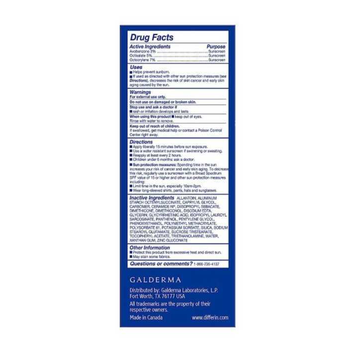 Differin Oil Absorbing Moisturizer With Sunscreen SPF 30, Fragrance ...