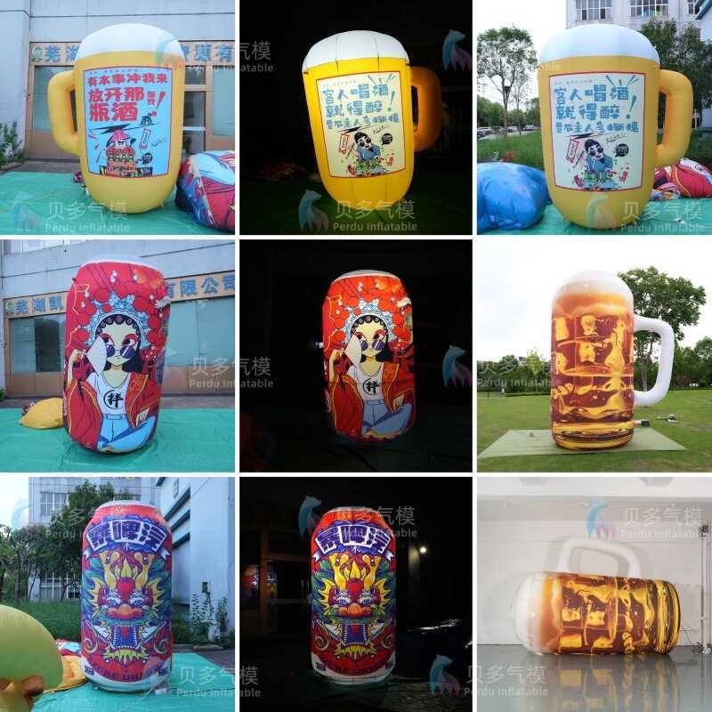 Beer Inflatable Beverage Cola Bottle Milk Tea Cup Cartoon Air Model ...