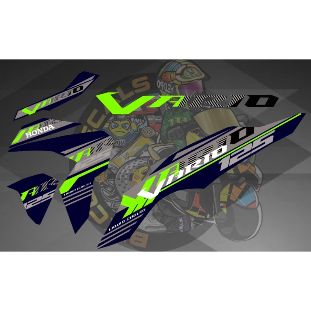 HONDA CLICK V3 DARK BLUE DECALS 38 BIKCOL DECALS | Shopee Philippines