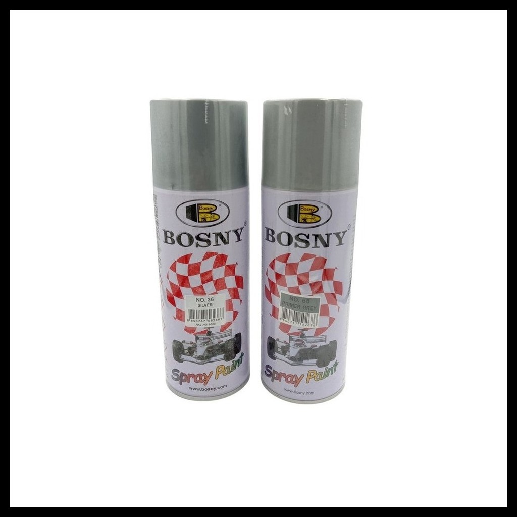 BOSNY Acrylic Spray Paint Silver/Primer Grey | Shopee Philippines