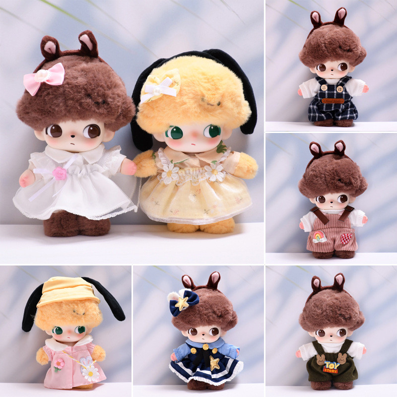 Suitable DIMOO Furry pendant clothes outfit 15-17cm doll Cowboy strap ...