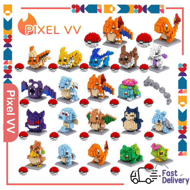 Pokemon Building Block Pikachu Charizard Nano DIY Toys For Lego 39E ...
