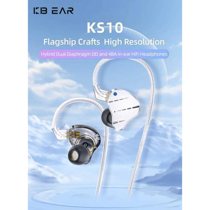 Y KBEAR Ks10 IEMS For Gaming 1Dd+4Ba Hybrid Technology HIFI Bass ...