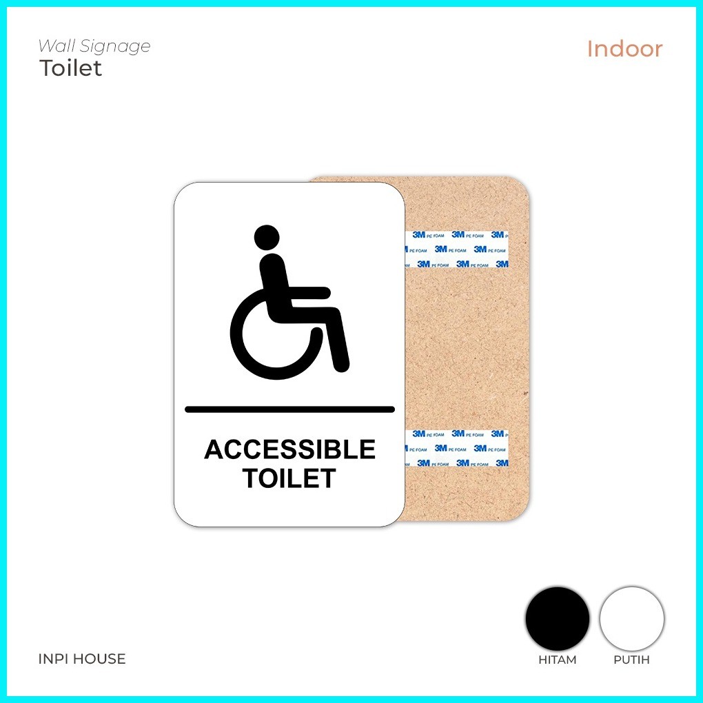 Accessible toilet sign - difable toilet - door sign system | Shopee ...
