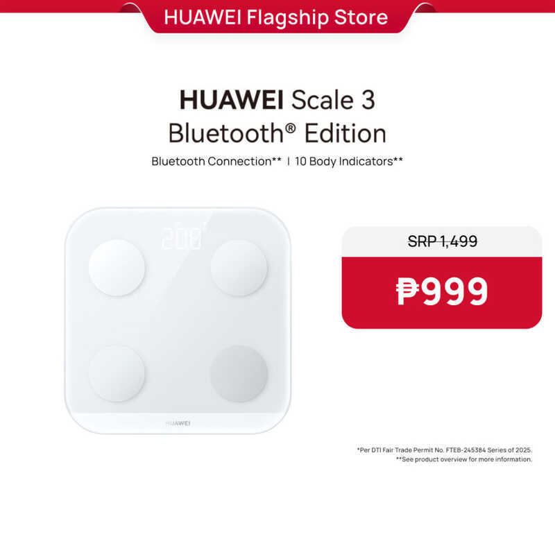 HUAWEI Scale 3 Bluetooth® Edition Smart Fat BMI Body | Bluetooth ...