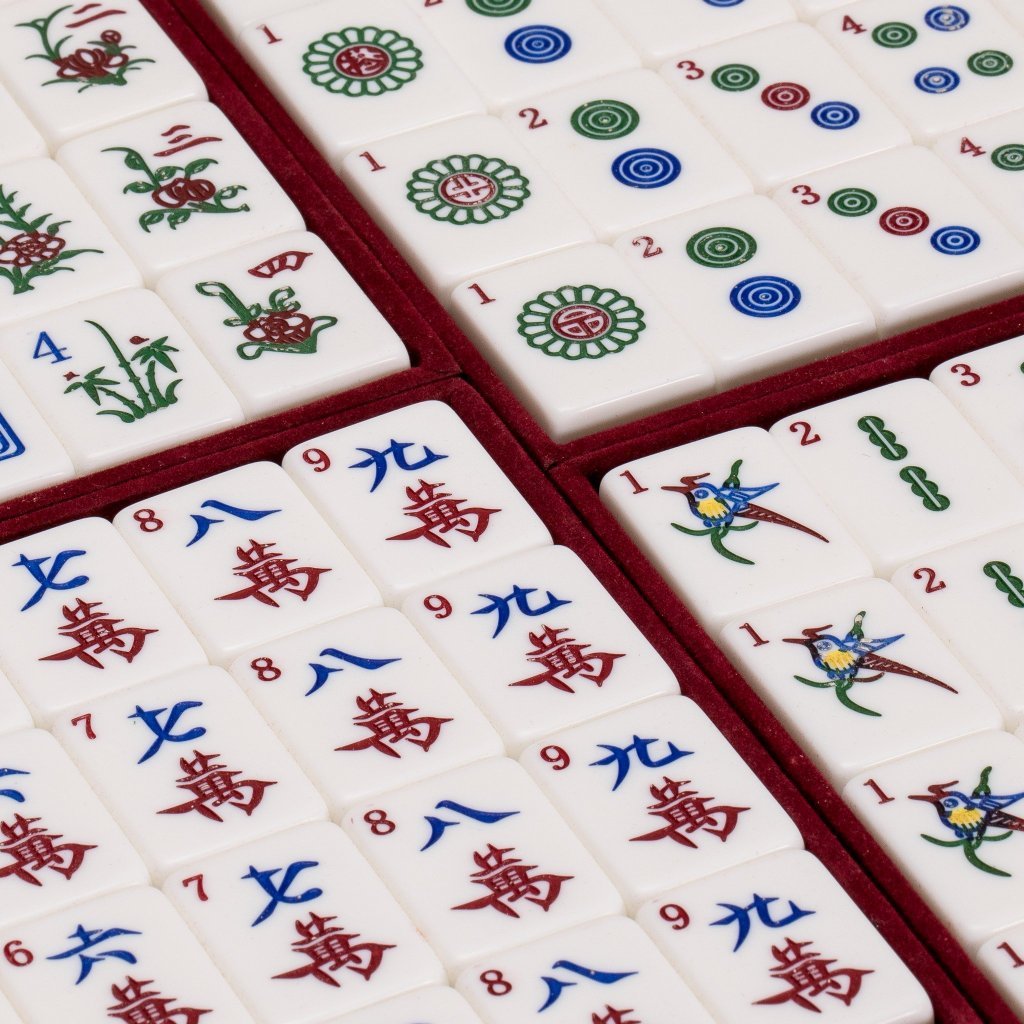 Chinese Mahjong Set, Mahjong Game Set with 146 Numbered Large Tiles (1. ...