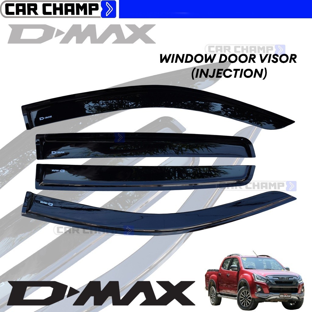 Isuzu DMAX D-MAX 2012 to 2020 OEM / INJECTION Window Door Visor Black ...