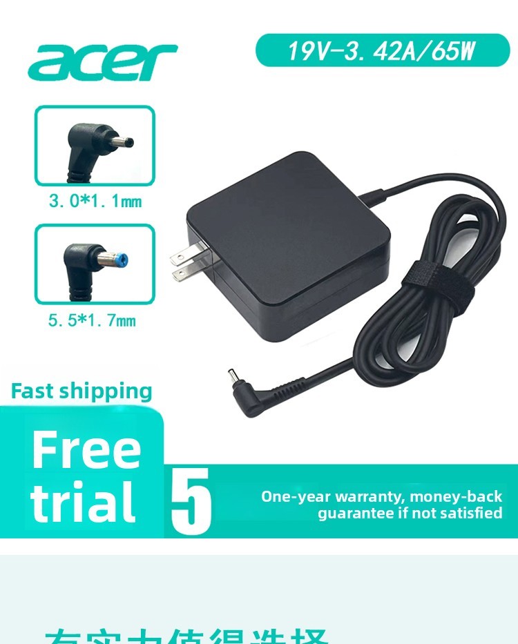 Acer 45W 65W 90W Laptop Adapter Charger for Aspire 5 Swift 3 Spin 3 ...