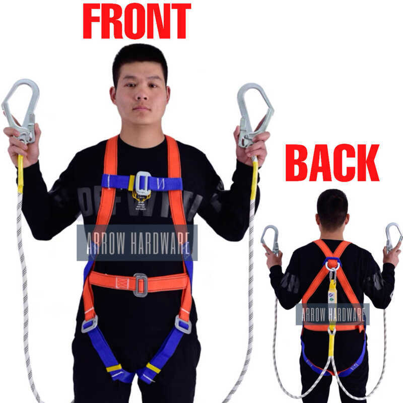 Double Large Hook Fall Protection Full Body Safety Harness Construction ...