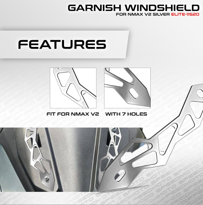 Yamaha Nmax V2 Garnish Windshield Visor Bracket Full Cnc For Yamaha ...