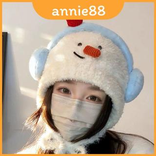 Snowman Cartoon Pig Knit Cap With Breathable Material And Ear ...