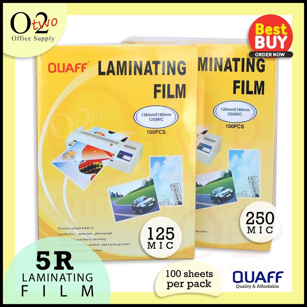 QUAFF Laminating Film 5R 250/125 microns | Shopee Philippines