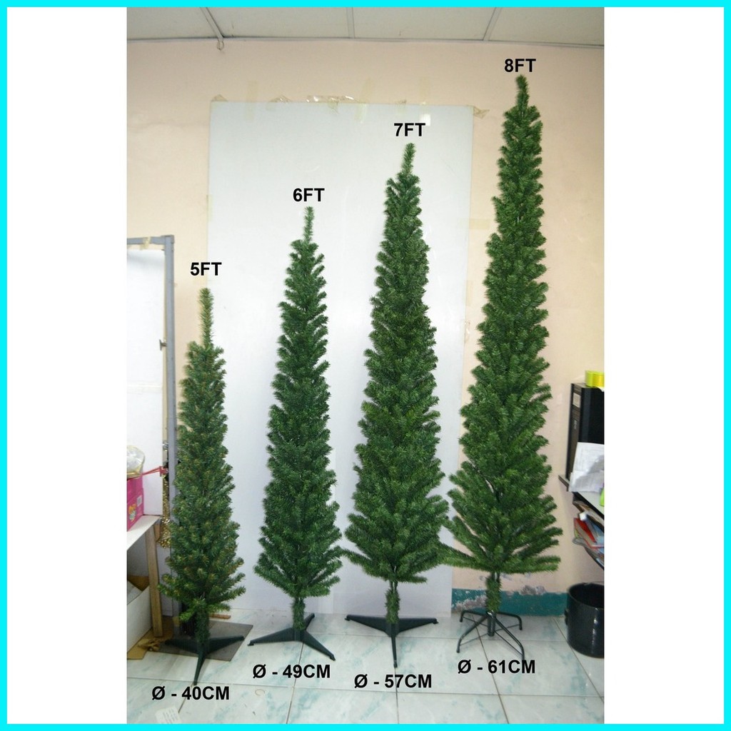 VPS-180 6FT SPACE SAVER SLIM VINYL CHRISTMAS TREE WITH PLASTIC FOOTING ...