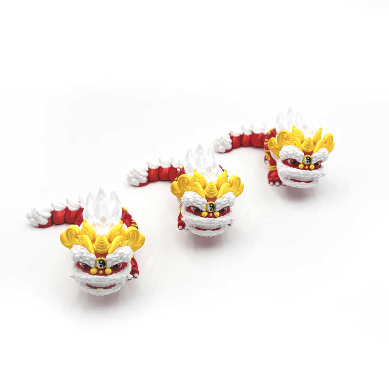 Lion 3D Printed Dance Chinese Auspicious Qilin Articulated Action ...