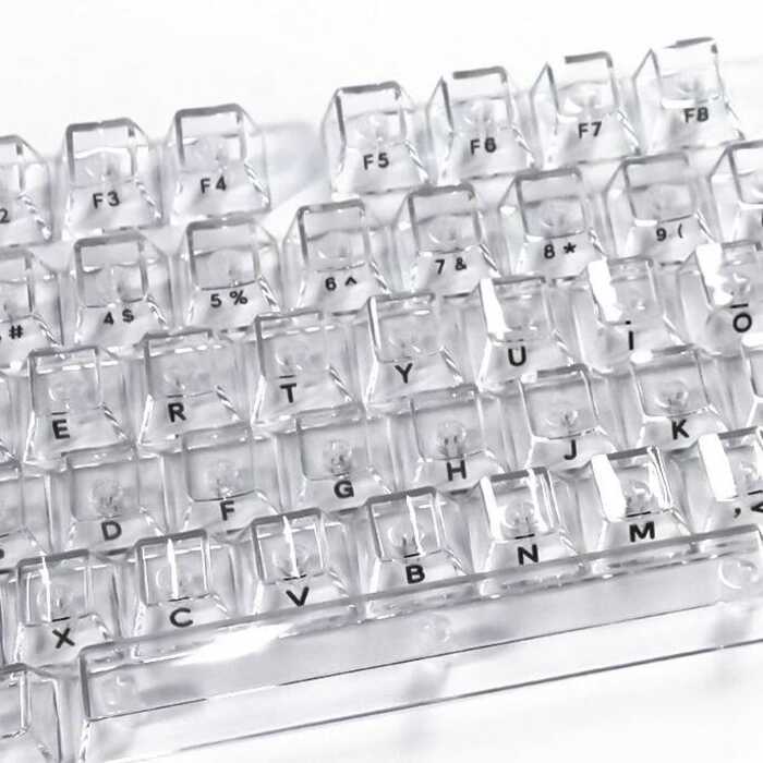 Crystal Transparent Cherry Profile Keycaps For Mechanical Gaming ...
