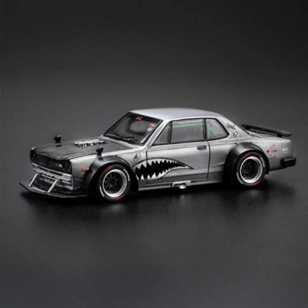 Poprace PRE005 1/64 Skyline GT-R V8 Drift Hakosuka Metallic Silver ...