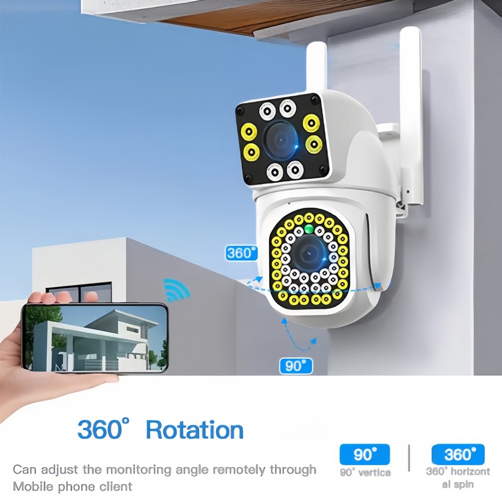 V380 Q50 1080P Dual Lens Security IP CCTV Camera Wireless Outdoor ...