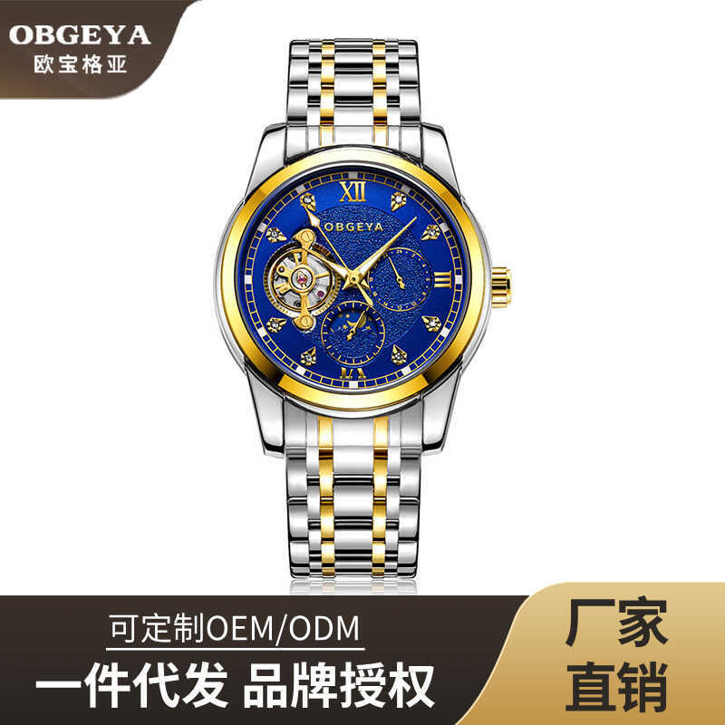 Swiss Genuine Opal Watch Men's Tourbillon Mechanical Watch Men's Fully ...