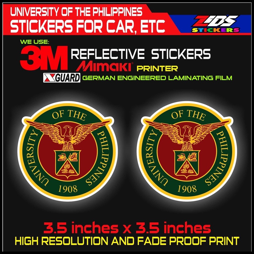 university of the philippines up logo 3M reflective printed laminated ...