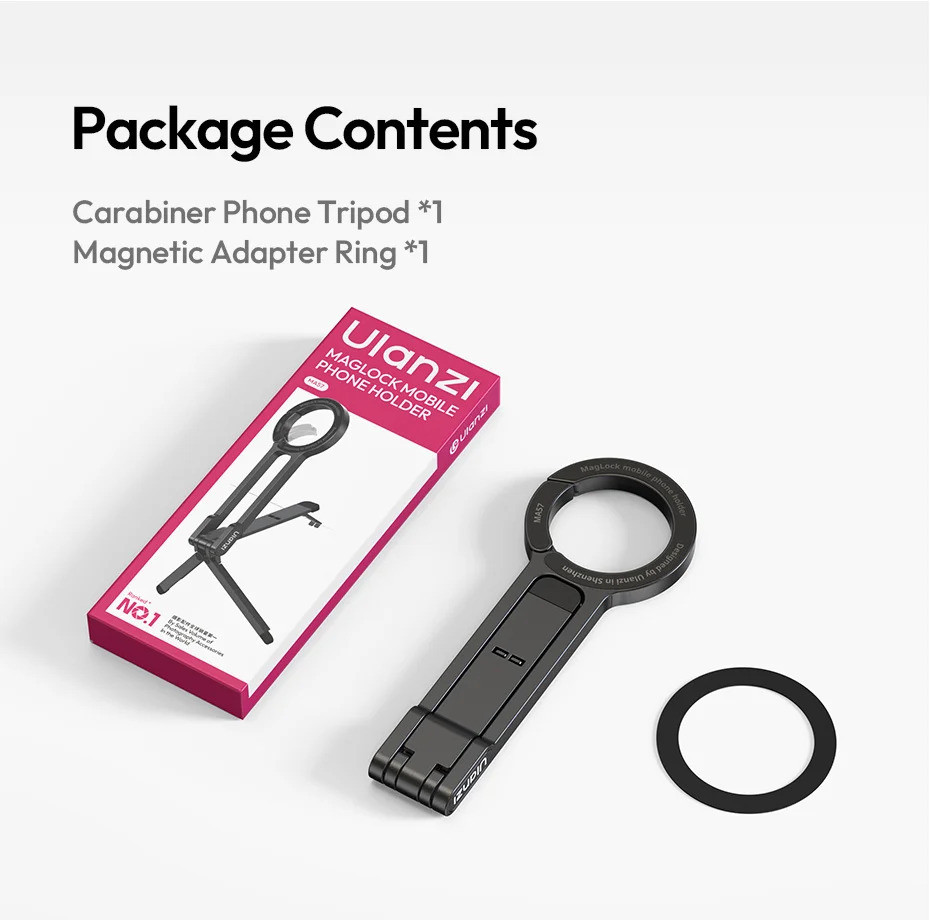 Ulanzi MA57 Magsafe Carabiner Phone Tripod Phne Stand Holder with Hook ...