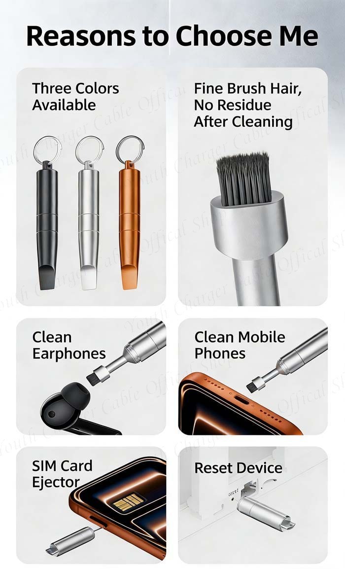 3-IN-1 Portable Kaychain SIM Card Tray Removal Tool Eject Pin Reset ...