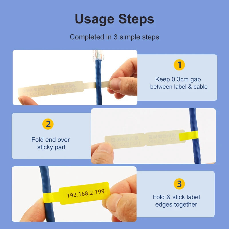 Cable Label For Organizers Network D11/D110 Paper Data Line ...