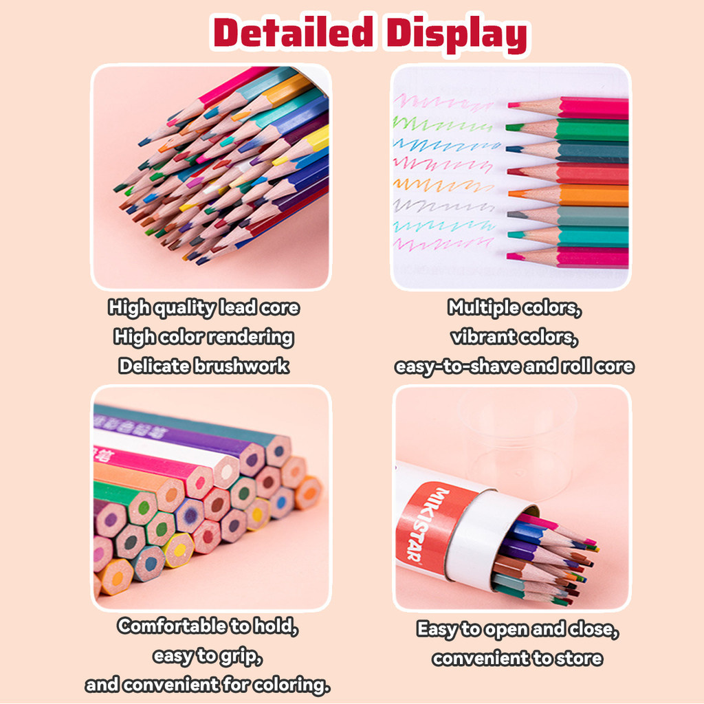 Erasable Oil-Based Water Soluble Colored Pencils 12/24/36 Waterproof ...