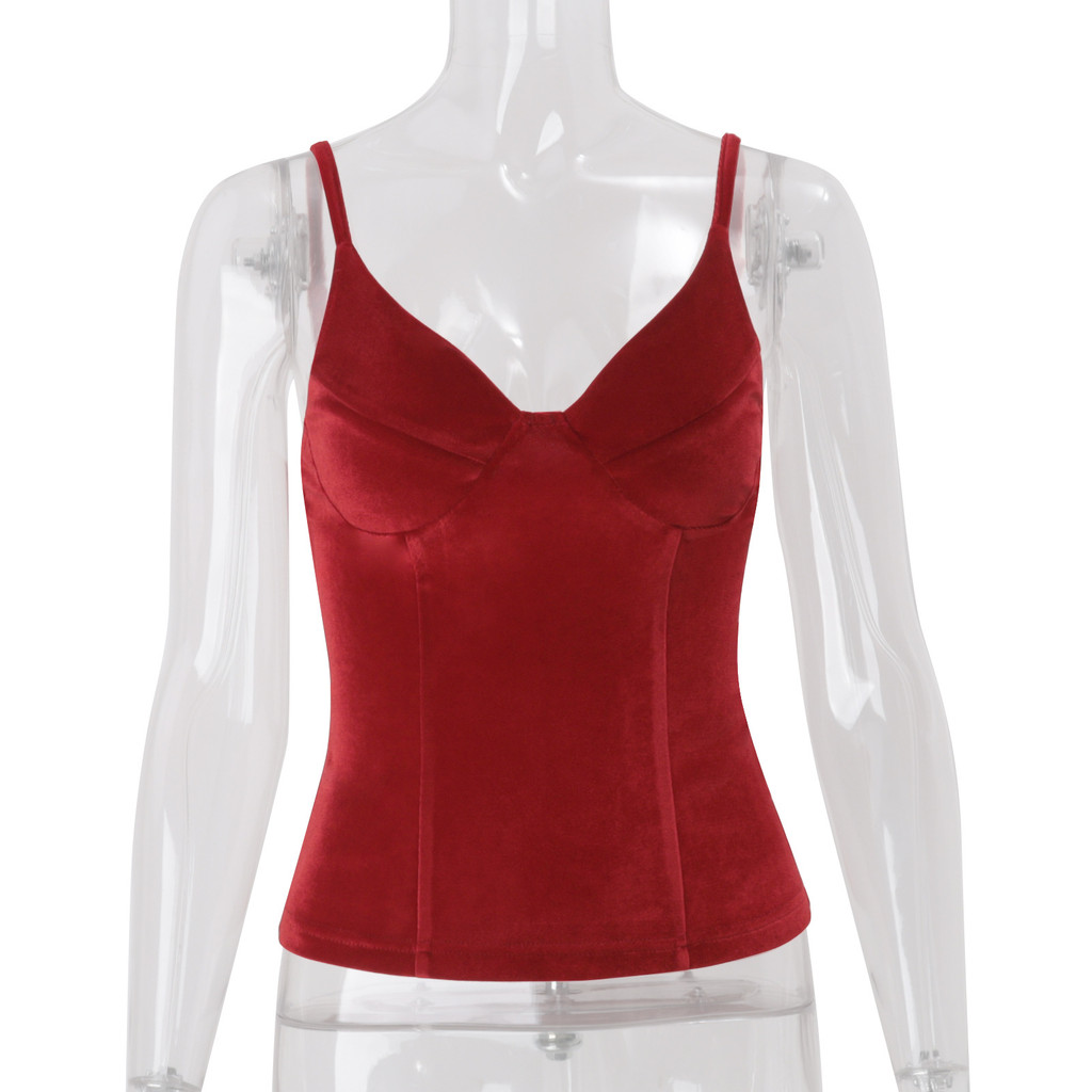 VesGlory Women 2026 Solid Color Sling Sleeveless Tank Top Fashion New ...