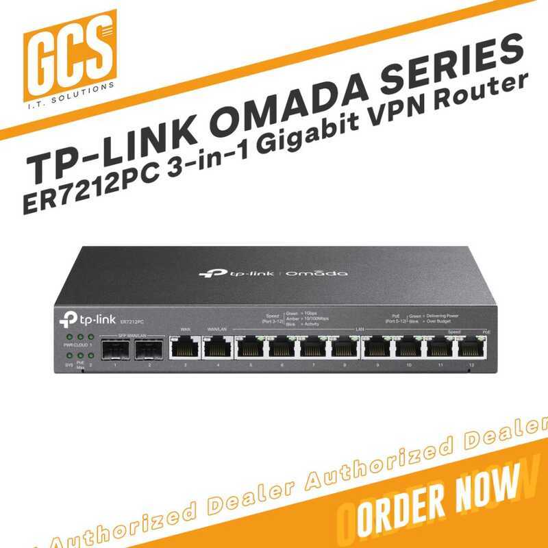 Tp-Link Er7212pc 3-In-1 Gigabit VPN Router Poe Switch + Omada ...