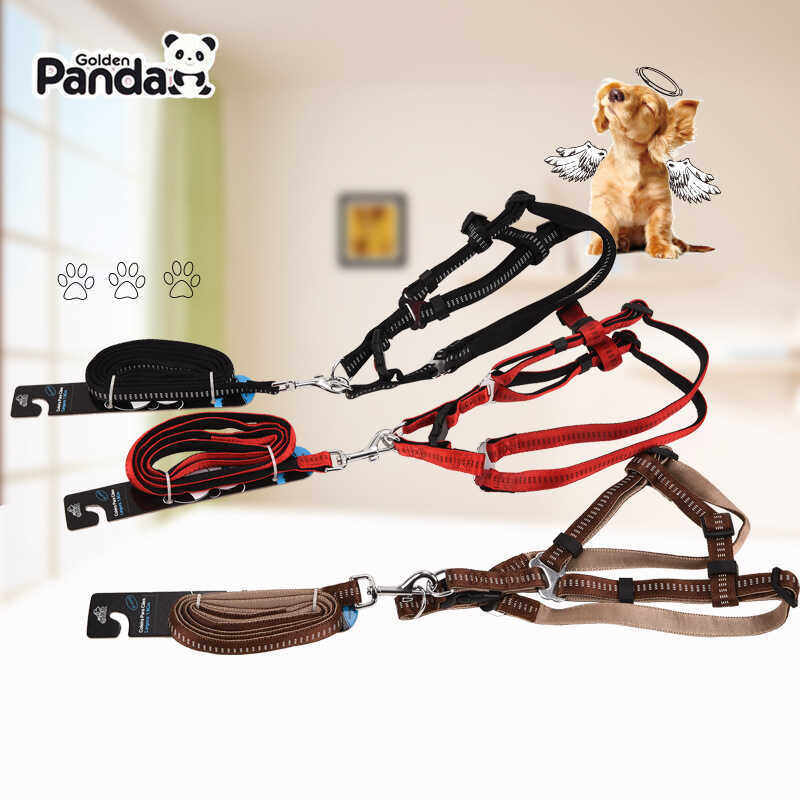 Panda Reflective Pet Medium-Sized Dog Leash Golden Retriever Samoyed ...